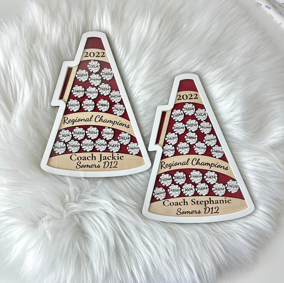 CUSTOM Cheer Team Gift Megaphone, Personalized Cheer Coach Christmas ...