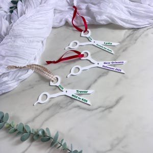 Personalized Hair Dresser Scissors Ornament | Custom Hairstylist ...