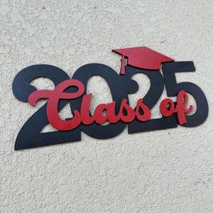 Class of 2025 Personalized Graduation Photo Props, Graduation Cap Wood ...