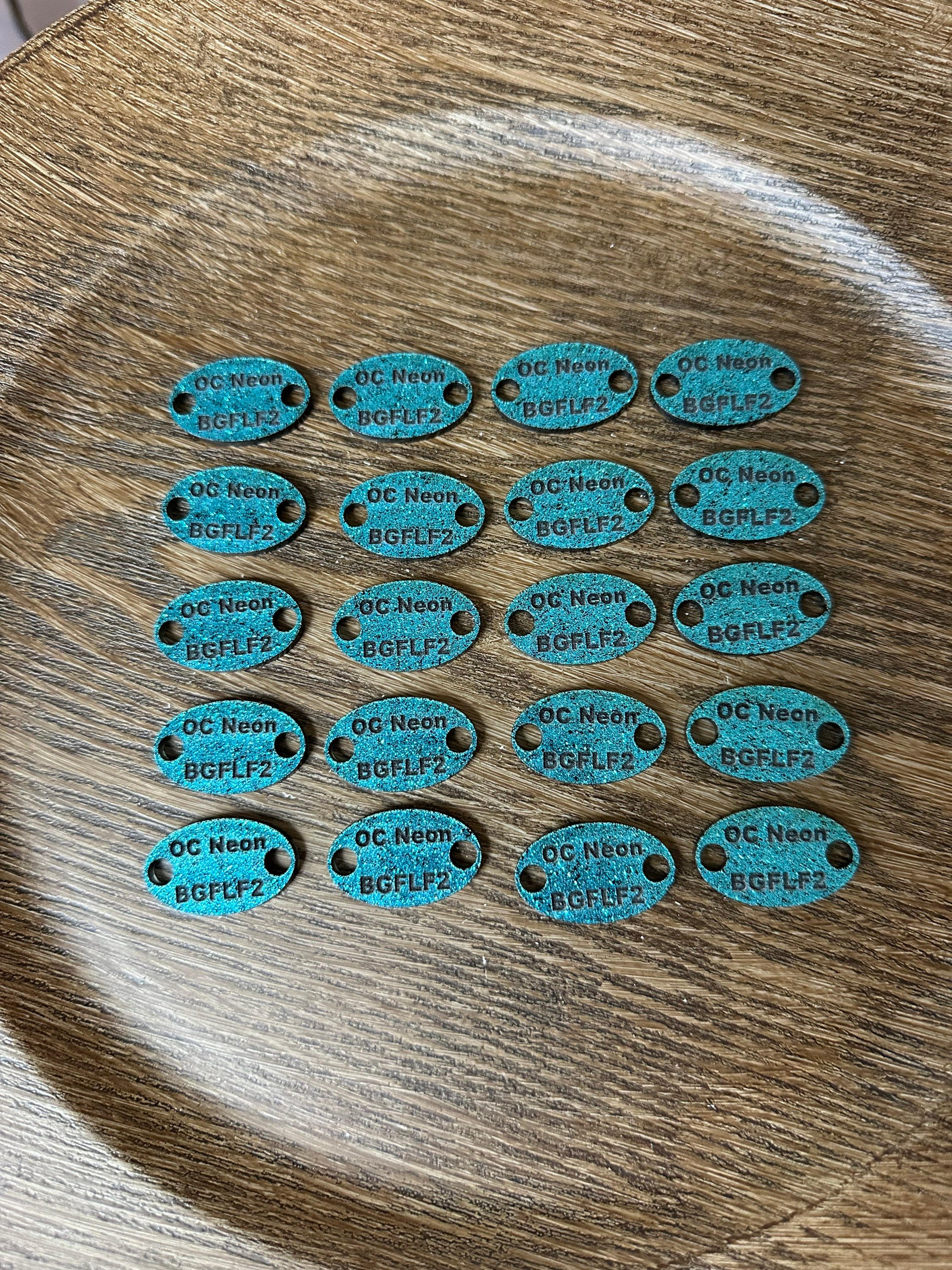 Aqua Blue Glitter Personalized Cheer Shoe Charms, Customizable Cheer ...