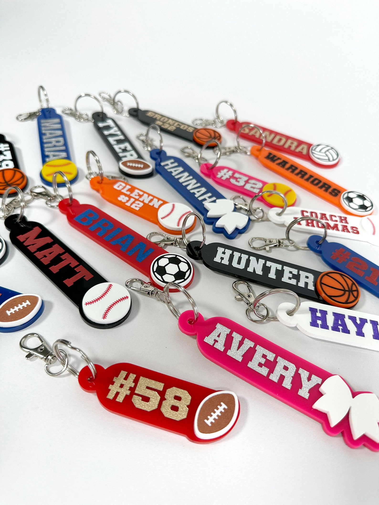 Soccer Personalized Name Keychain, Soccer Team Gifts, Custom Soccer ...