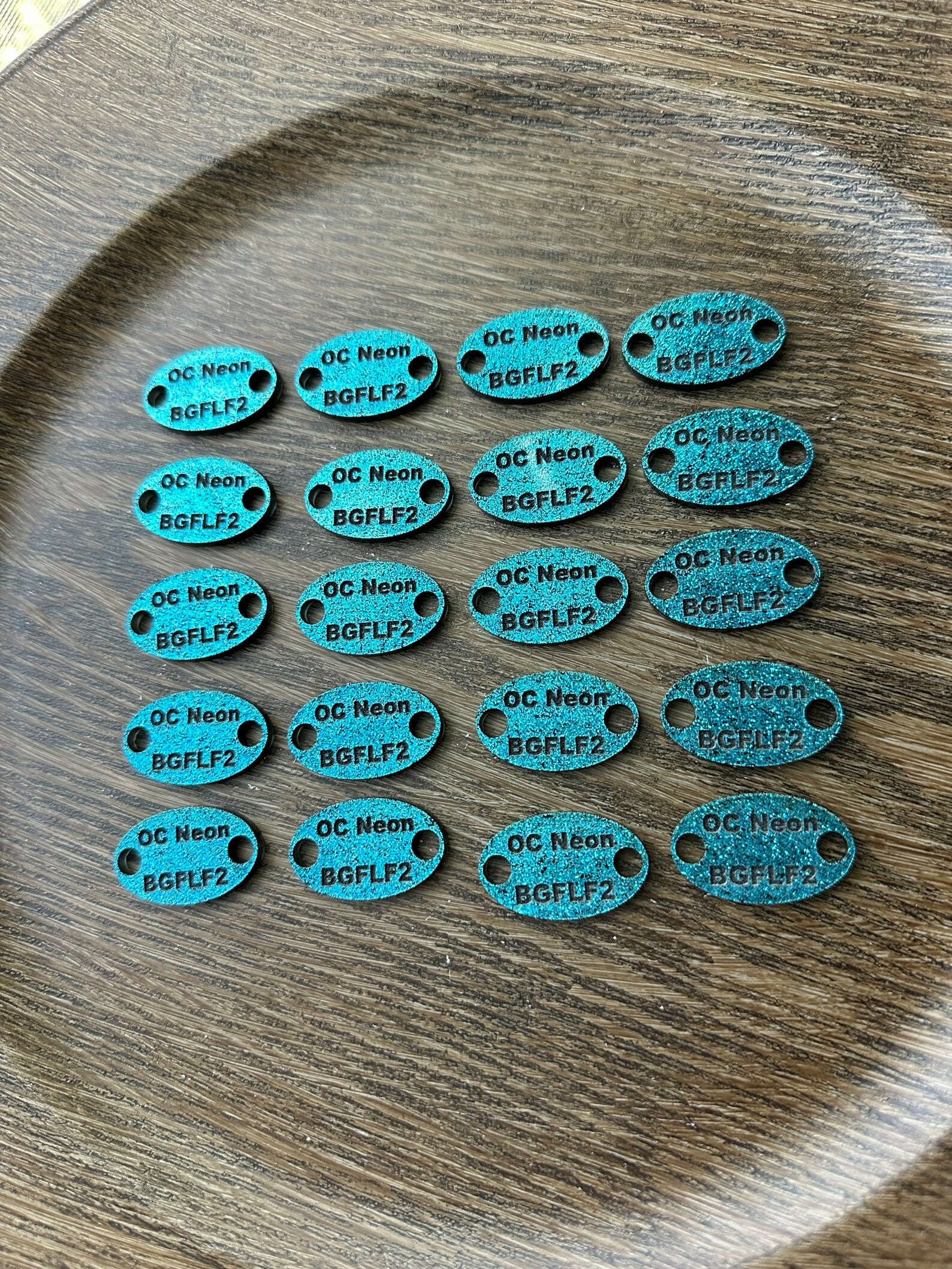 Aqua Blue Glitter Personalized Cheer Shoe Charms, Customizable Cheer ...