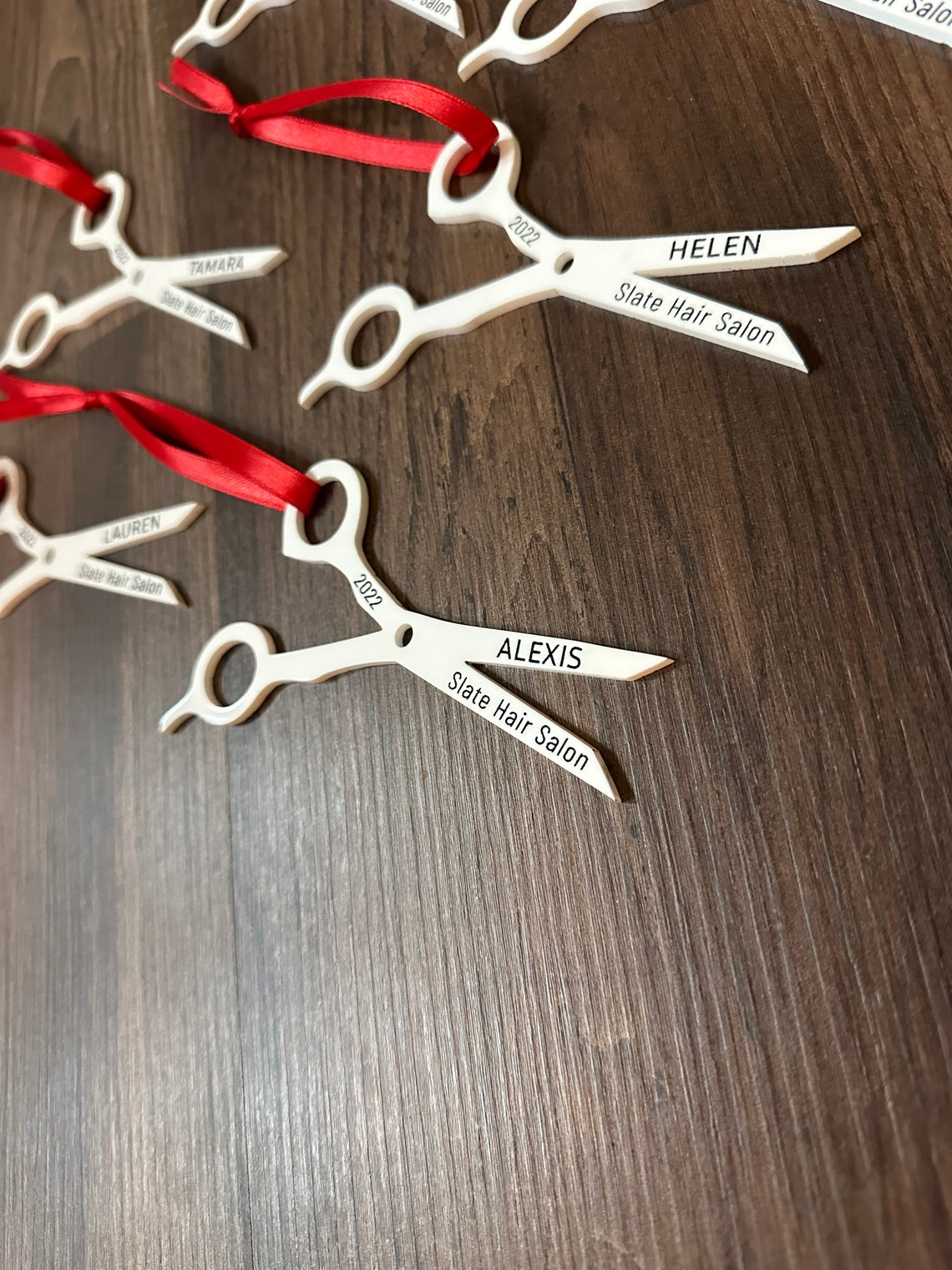 Personalized Hair Dresser Scissors Ornament | Custom Hairstylist ...