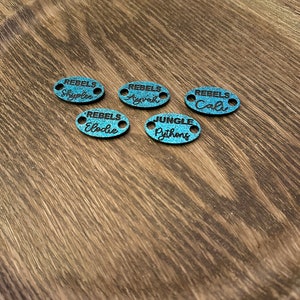 Aqua Blue Glitter Personalized Cheer Shoe Charms, Customizable Cheer ...