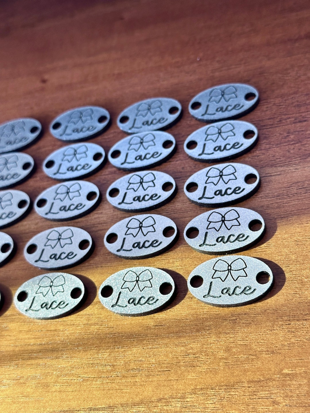 Silver Cursive Personalized Cheer Bow Shoe Charms, Customizable ...