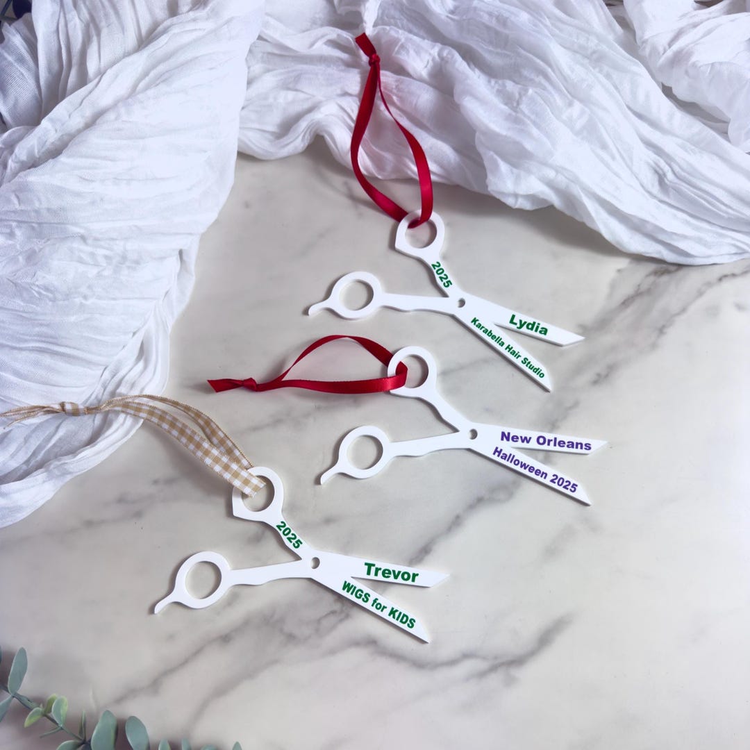 Personalized Hair Dresser Scissors Ornament | Custom Hairstylist ...