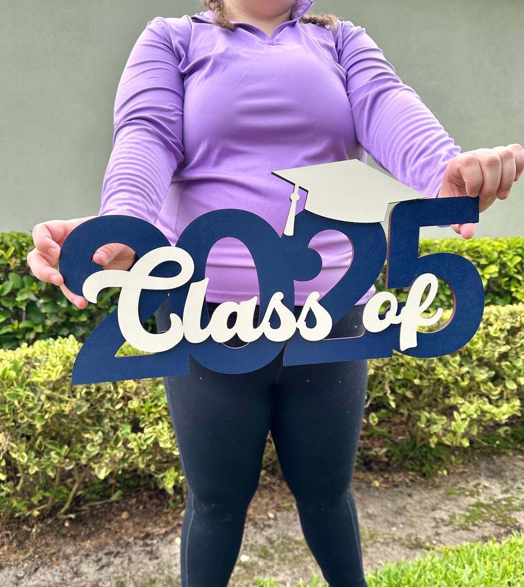 Class of 2025 Personalized Graduation Photo Props, Graduation Cap Wood ...