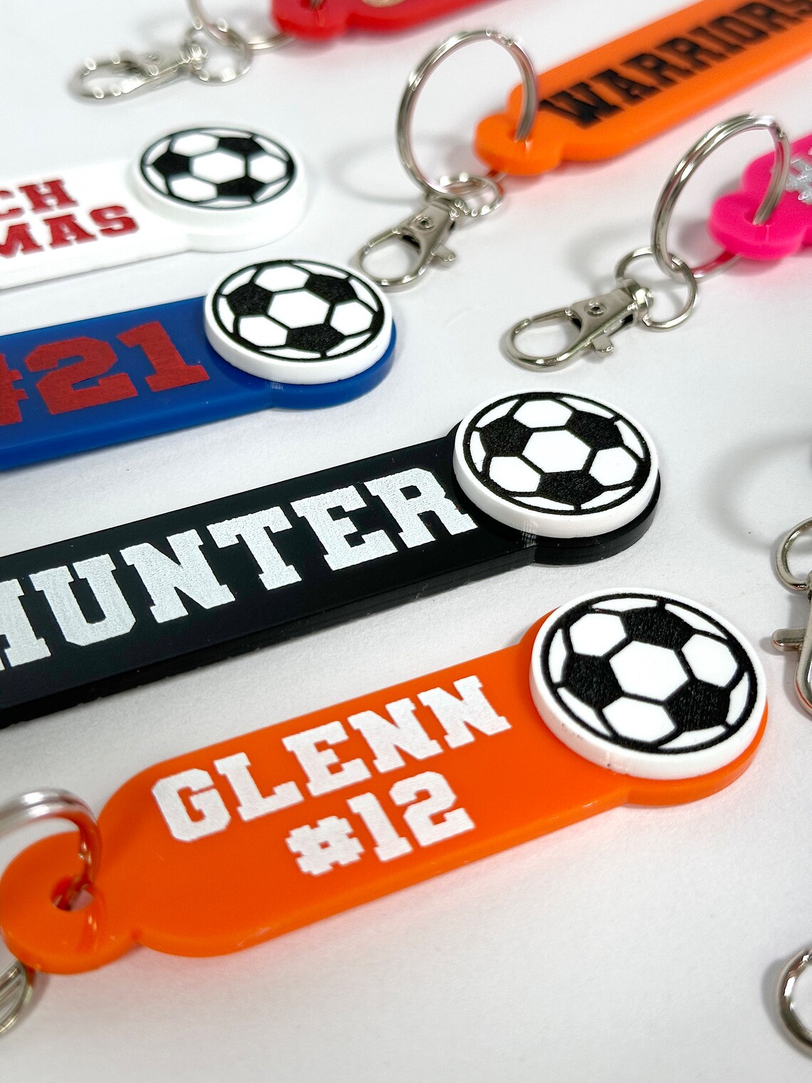 Soccer Personalized Name Keychain, Soccer Team Gifts, Custom Soccer ...