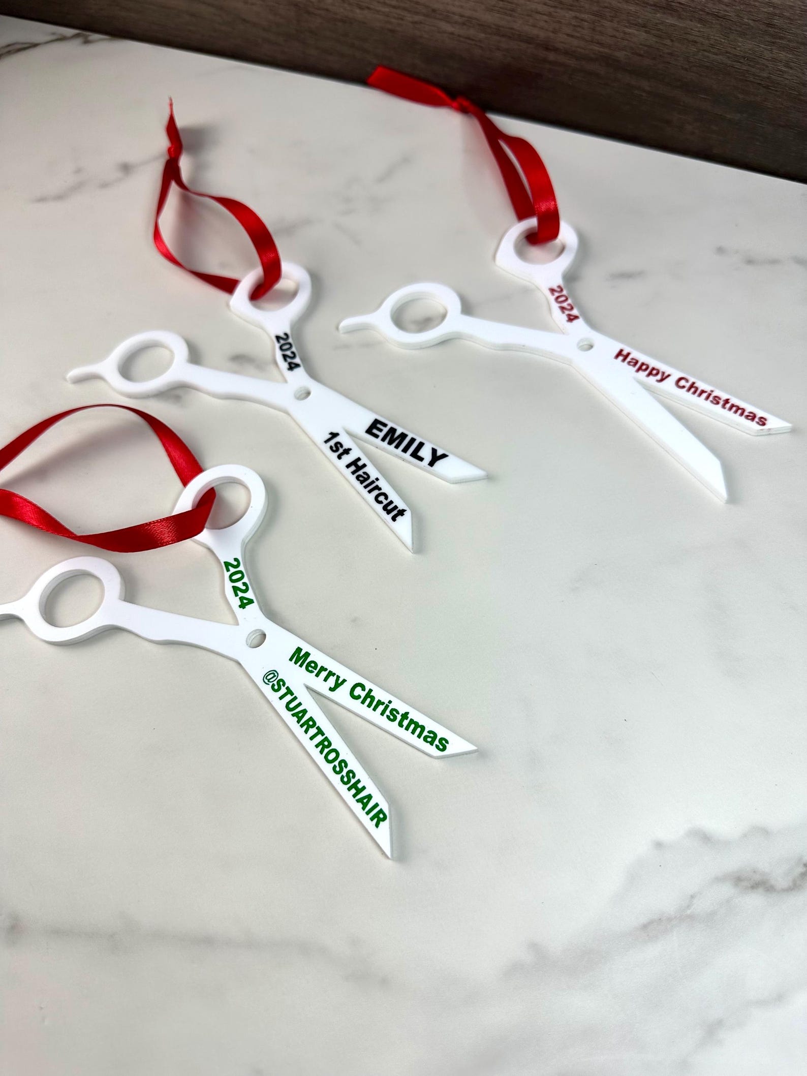 Personalized Hair Dresser Scissors Ornament 1st Haircut, Hairstylist ...