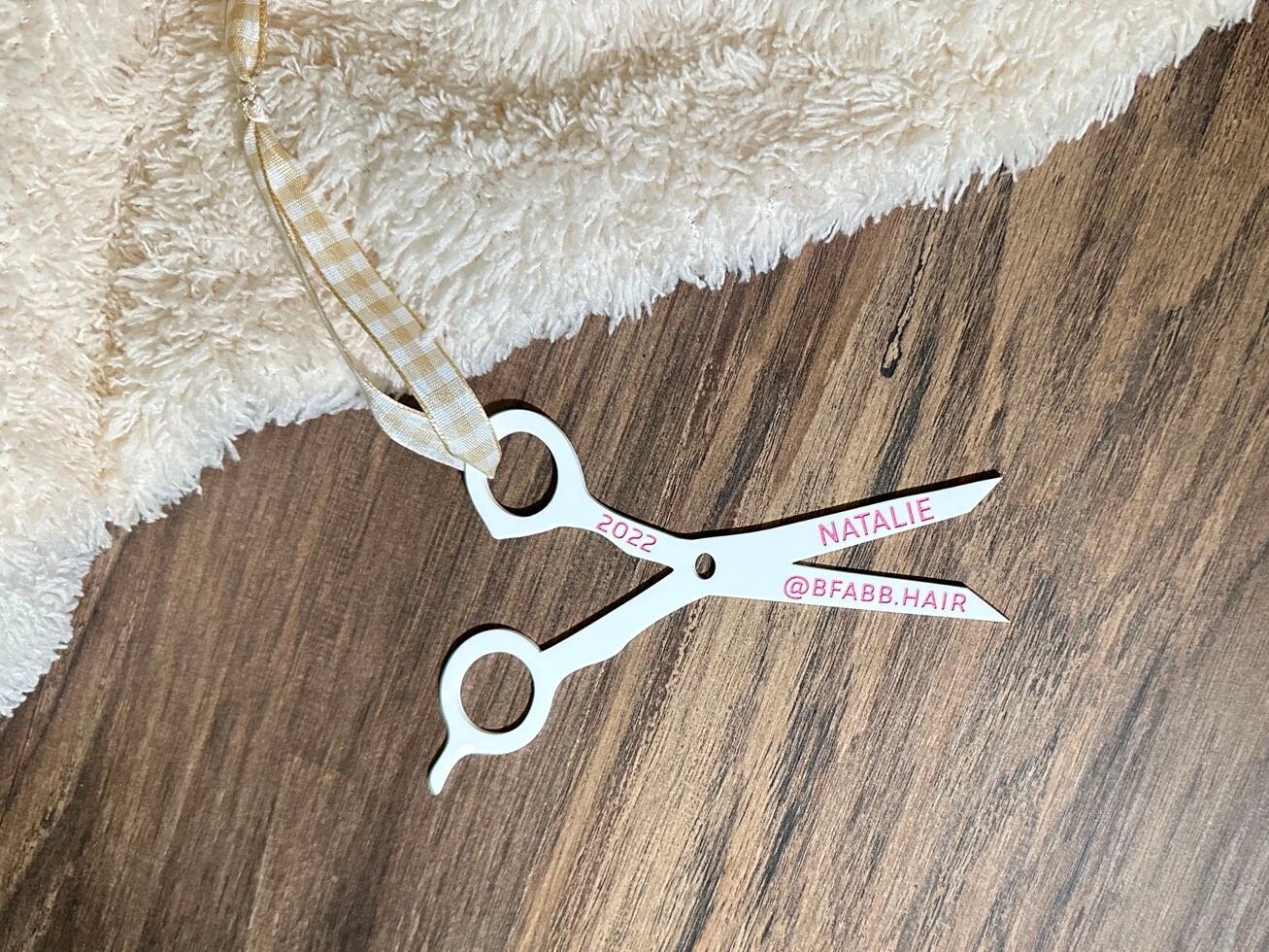 Personalized Hair Dresser Scissors Ornament | Custom Hairstylist ...