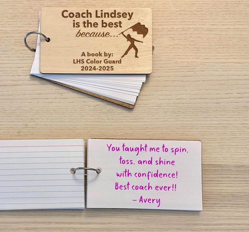 Custom Color Guard Coach Gift Book, Personalized Color Guard Director ...