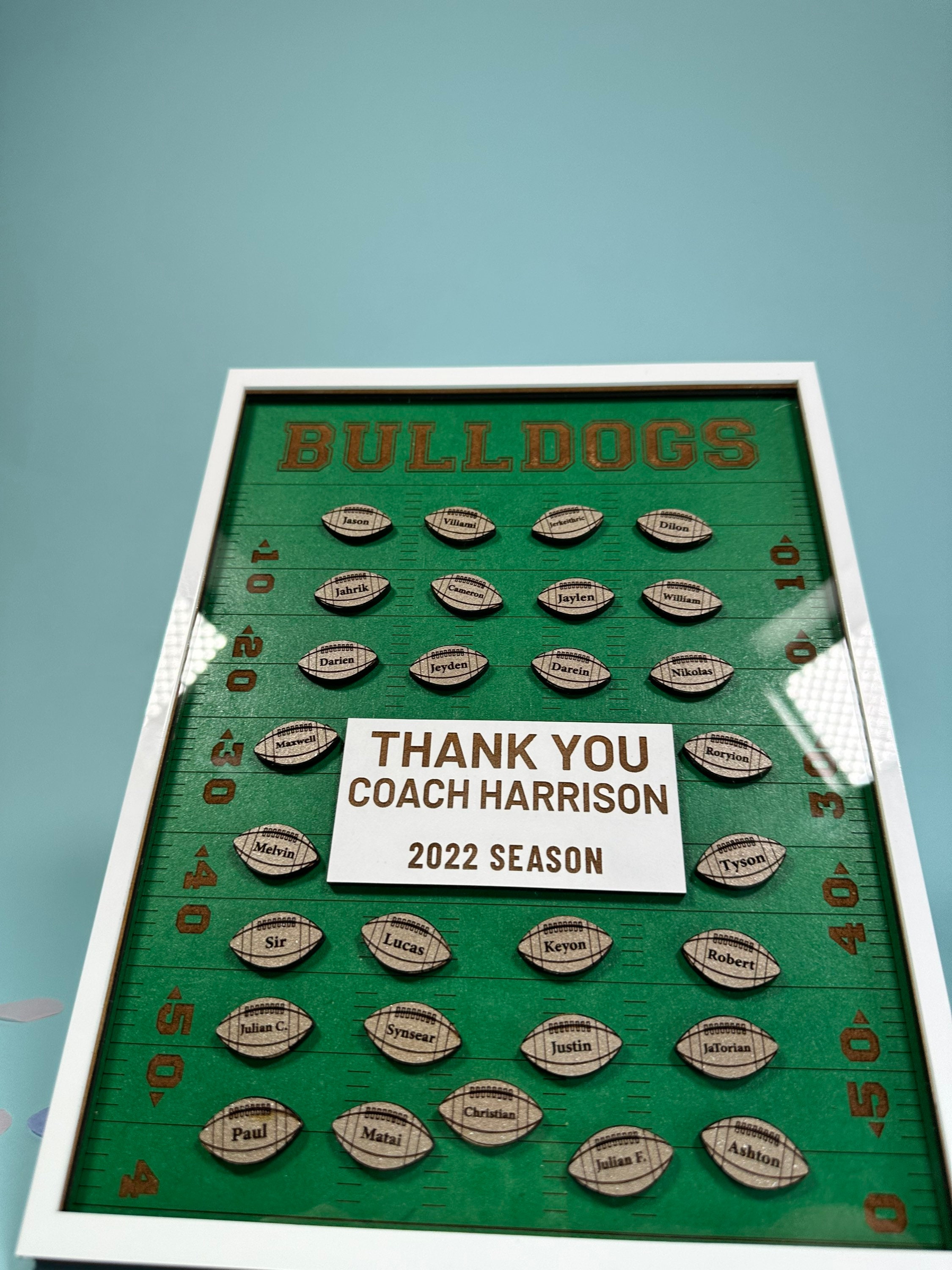 Personalized Football Coach Gift Plaque, Football Team Gifts, Custom ...