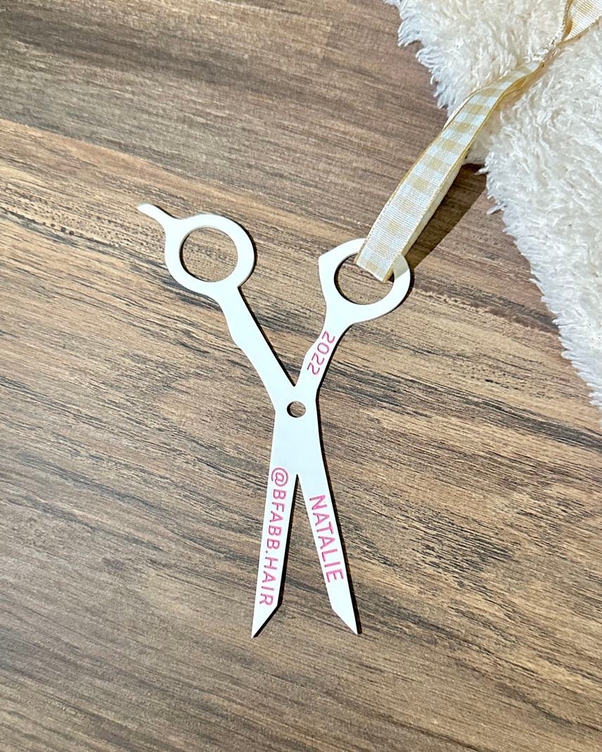 Personalized Hair Dresser Scissors Ornament | Custom Hairstylist ...