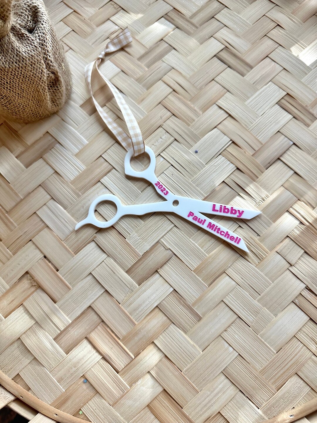 Personalized Hair Dresser Scissors Ornament Custom Hairstylist ...