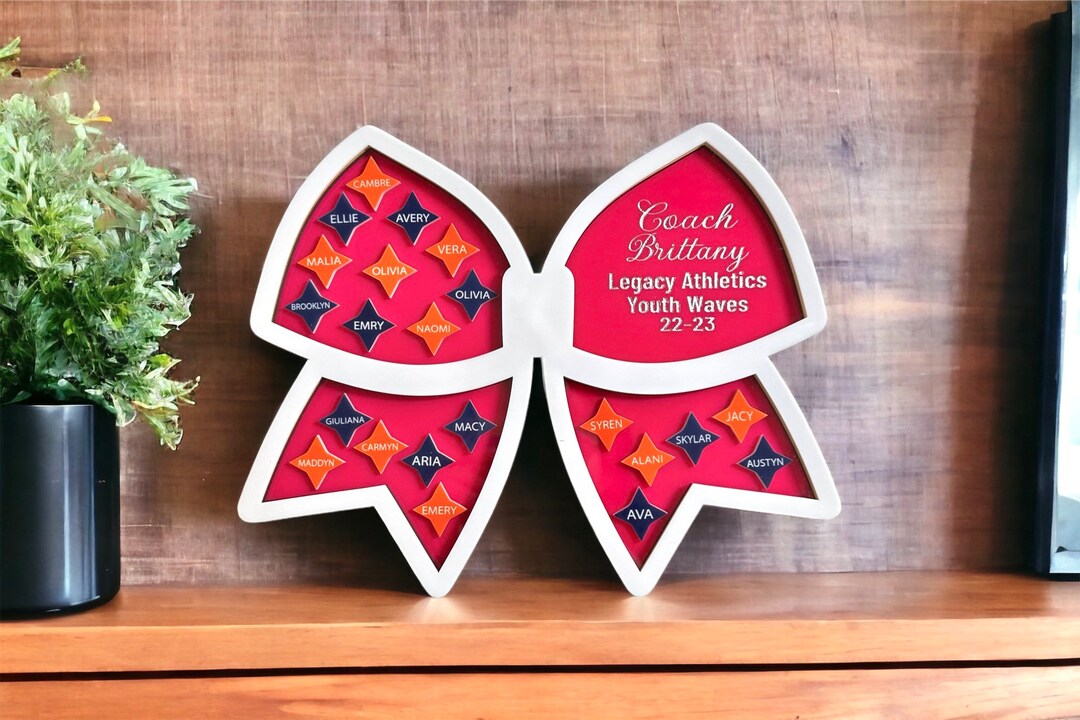 PREMIUM Version Personalized Cheer Team Gift Bow, Cheer Team Gifts ...