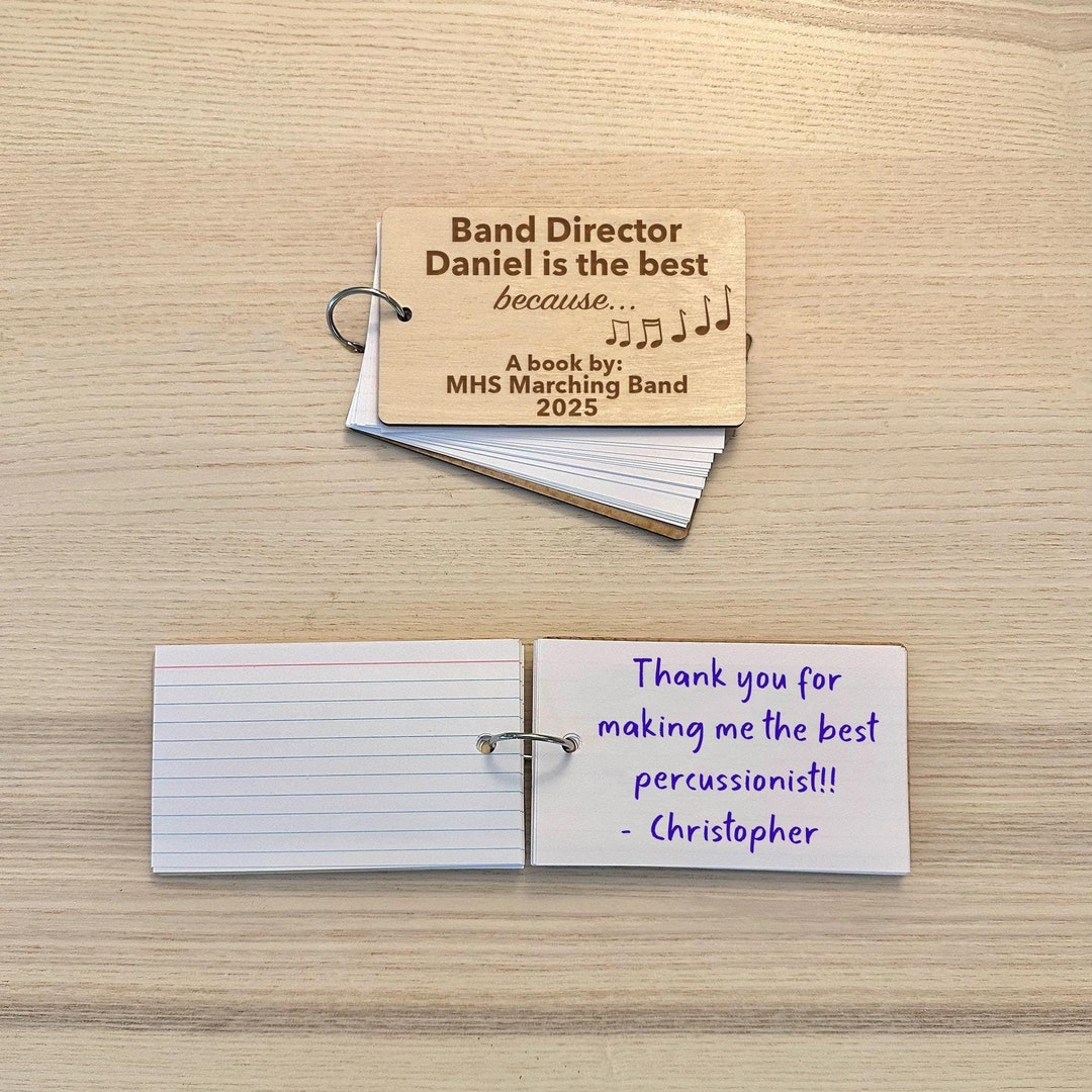 Custom Band Director Gift Book, Personalized Marching Band Director ...