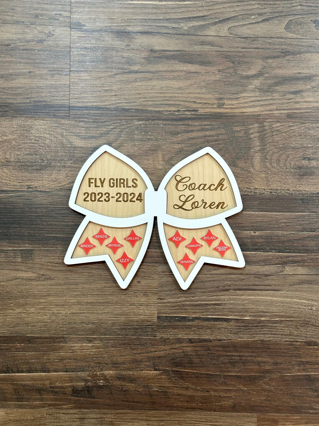 Personalized Cheer Coach Bow Shadowbox Gift | Cheer Coach Gifts | Cheer ...