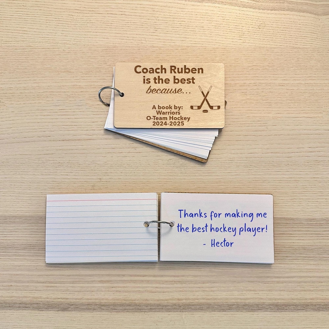Custom Hockey Coach Gift Book, Personalized Hockey Coach Thank You Gift ...