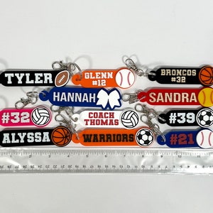 Soccer Personalized Name Keychain, Soccer Team Gifts, Custom Soccer ...