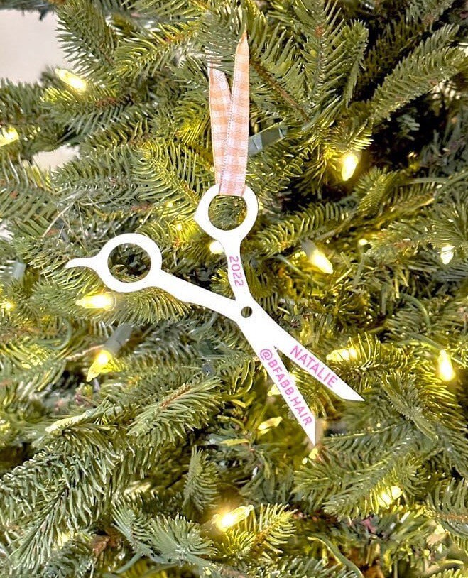 Personalized Hair Dresser Scissors Ornament | Custom Hairstylist ...