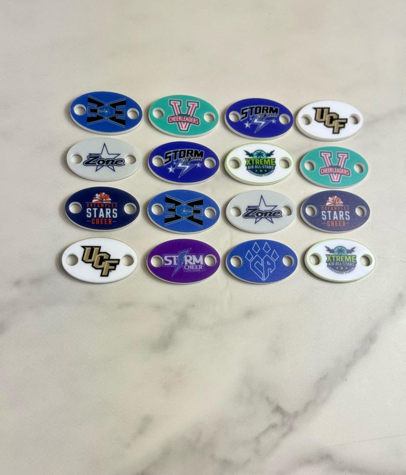 Custom LOGO Printed Cheer Shoe Charms, Customizable Cheer Gifts ...