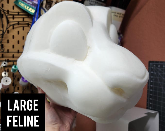Large Feline Head Base Cast Foam Furry Fursuit Craft DIY Project - Etsy