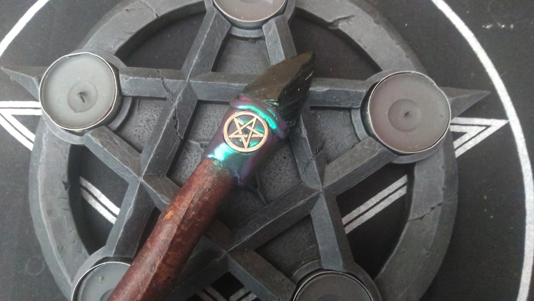 Obsidian and Blackthorn Athame | Ritual Knife | Ceremonial Blade - Etsy