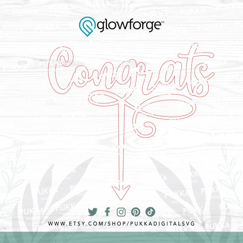 Congrats Cake Topper Svg Calligraphy Congrats Cake Topper - Etsy