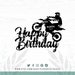 Motocross Happy Birthday Cake Topper Svg, Motorbike Cake Topper Svg ...