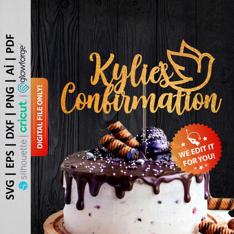 Confirmation Cake Topper - Etsy