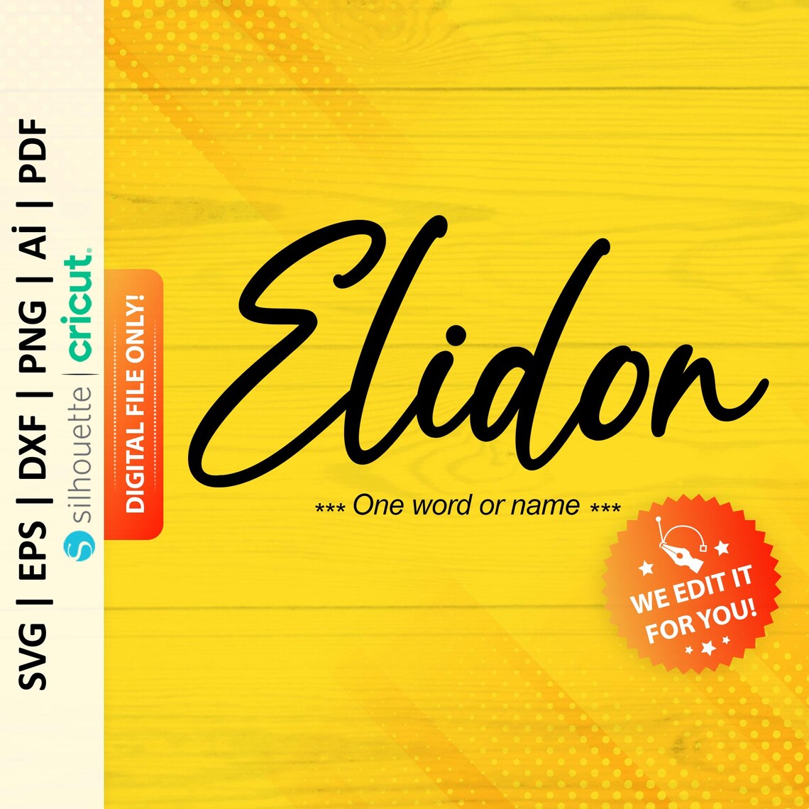 Custom Name Cut File, Custom Name Svg, Custom Name Calligraphy, Custom ...
