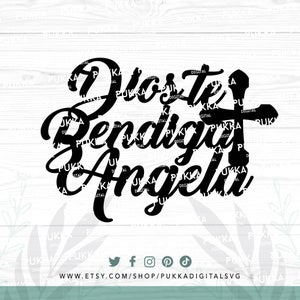 Dios Te Bendiga Personalized Cake Topper Svg, God Bless Spanish Cake ...