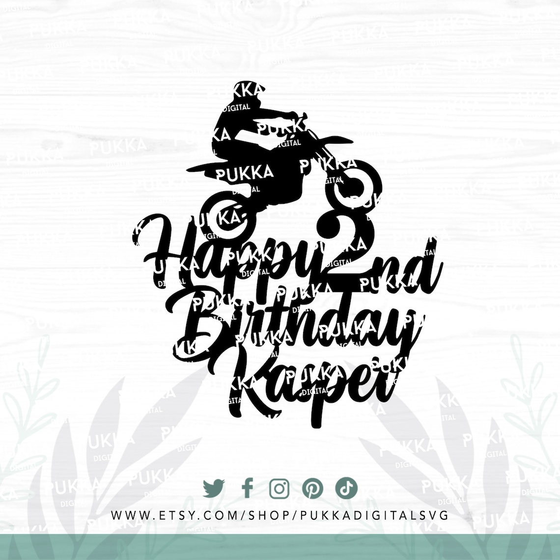 Custom Motocross Happy Birthday Cake Topper Svg Motorbike - Etsy