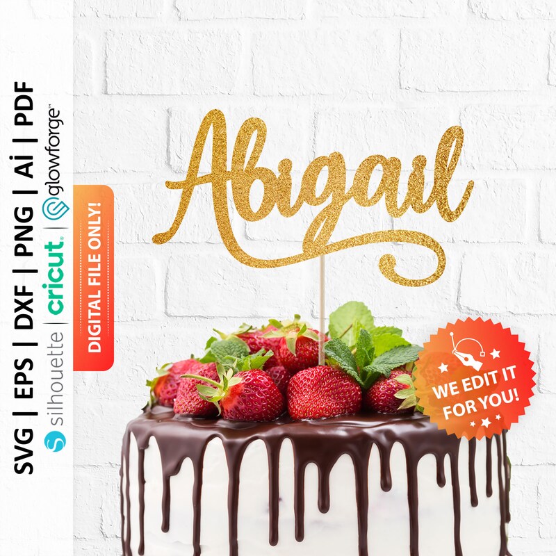 Name Cake Topper - Etsy