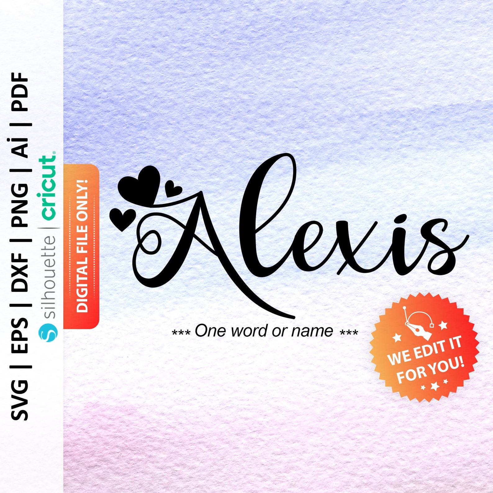 Custom Name Svg Custom Word Svg Custom Name Cut File Custom - Etsy