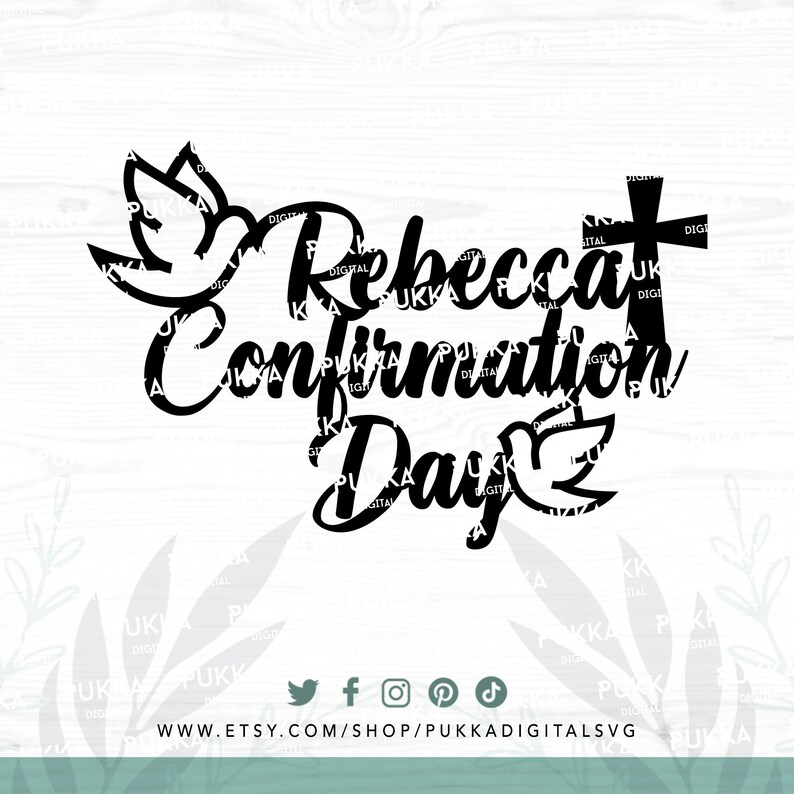 Custom Name Confirmation Day Cake Topper Svg Confirmation - Etsy