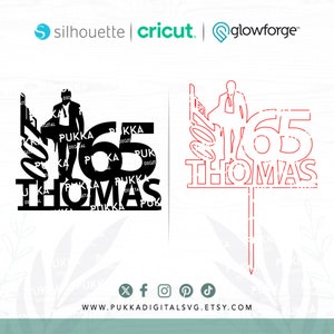 Custom 007 Cake Topper Svg, Personalized Name and Age Happy Birthday ...