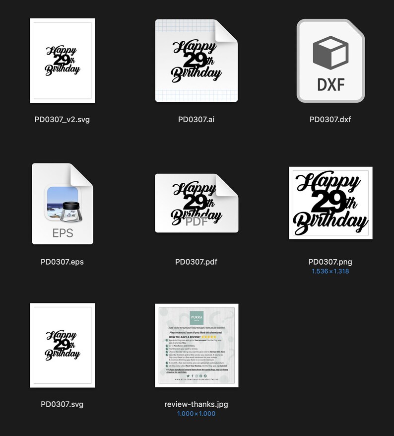 Happy 29th Birthday Cake Topper Svg Birthday Cake Topper Svg - Etsy