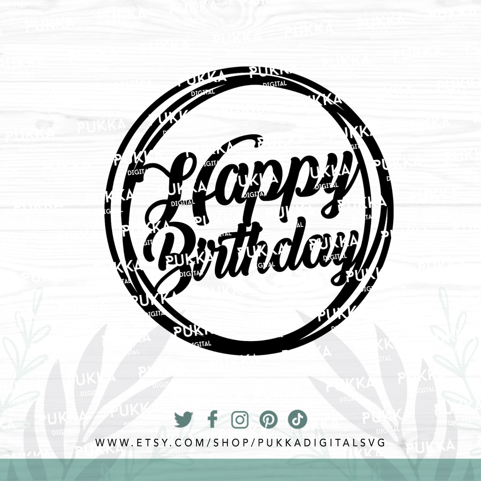 Happy Birthday Cake Topper Svg Circle Happy Birthday Cut - Etsy