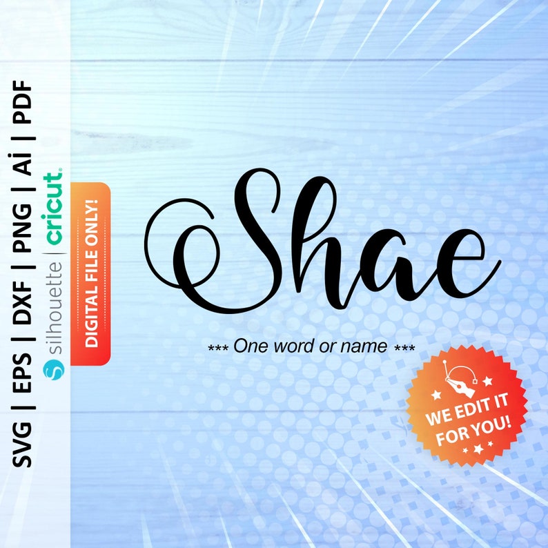 Custom Name Cut File Custom Name Svg Custom Name - Etsy
