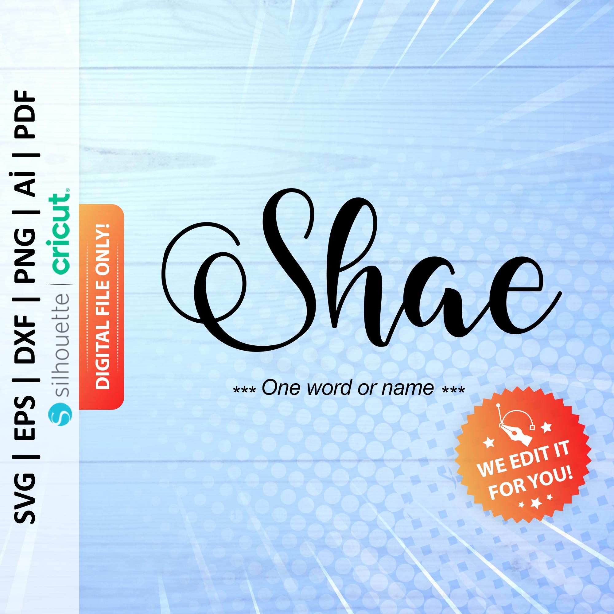 Custom Name Cut File Custom Name Svg Custom Name - Etsy