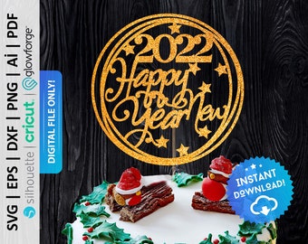 New Year Cake Topper | Etsy