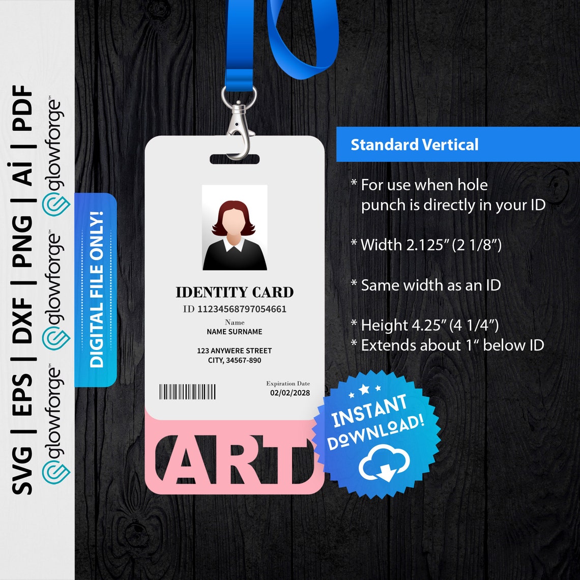 Vertical Badge Buddy Svg Badge Tag Laser Cut File Teacher - Etsy