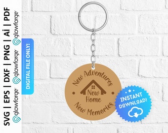 House Keychain Svg - Etsy