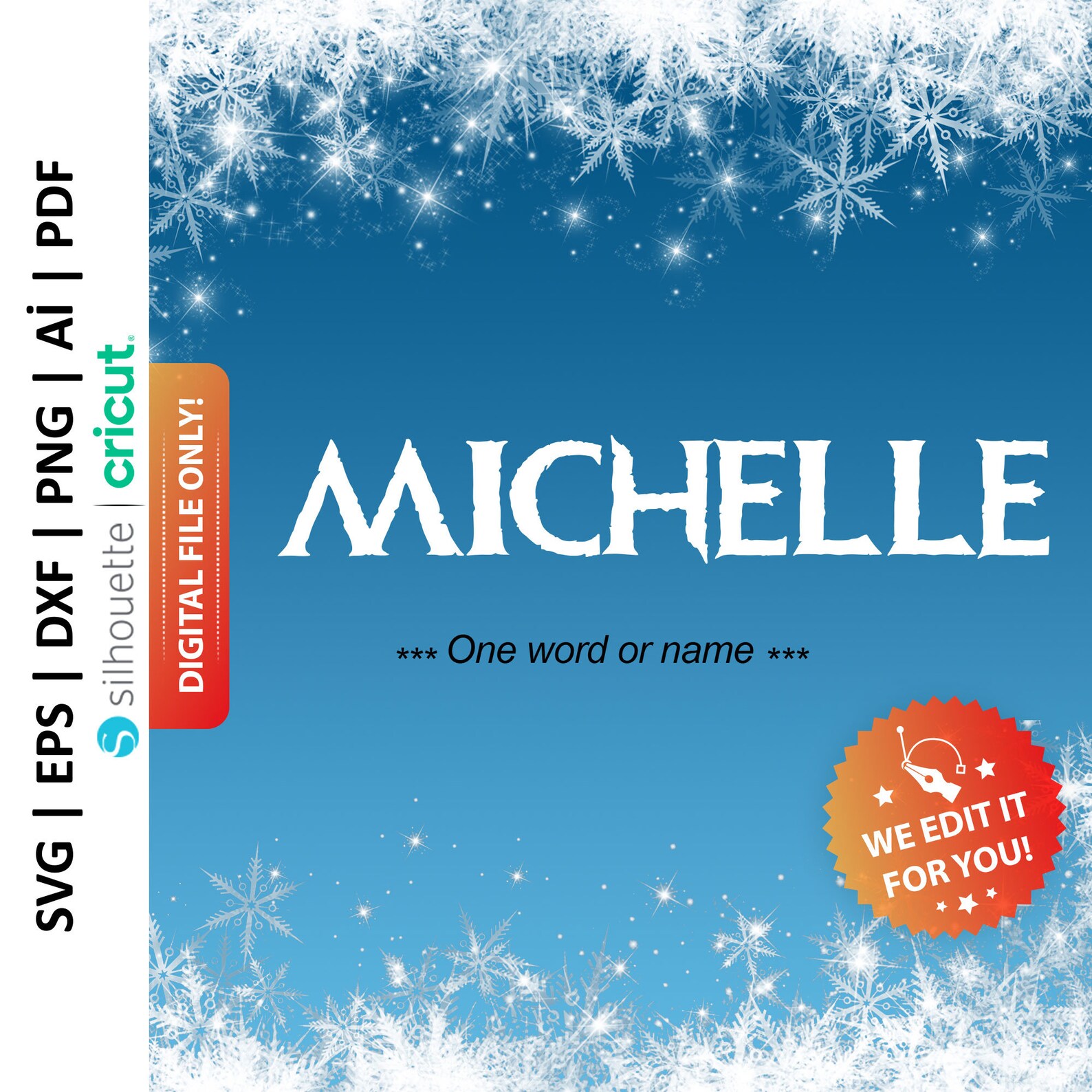 Custom Name Svg File Custom Name Svg Custom Name - Etsy