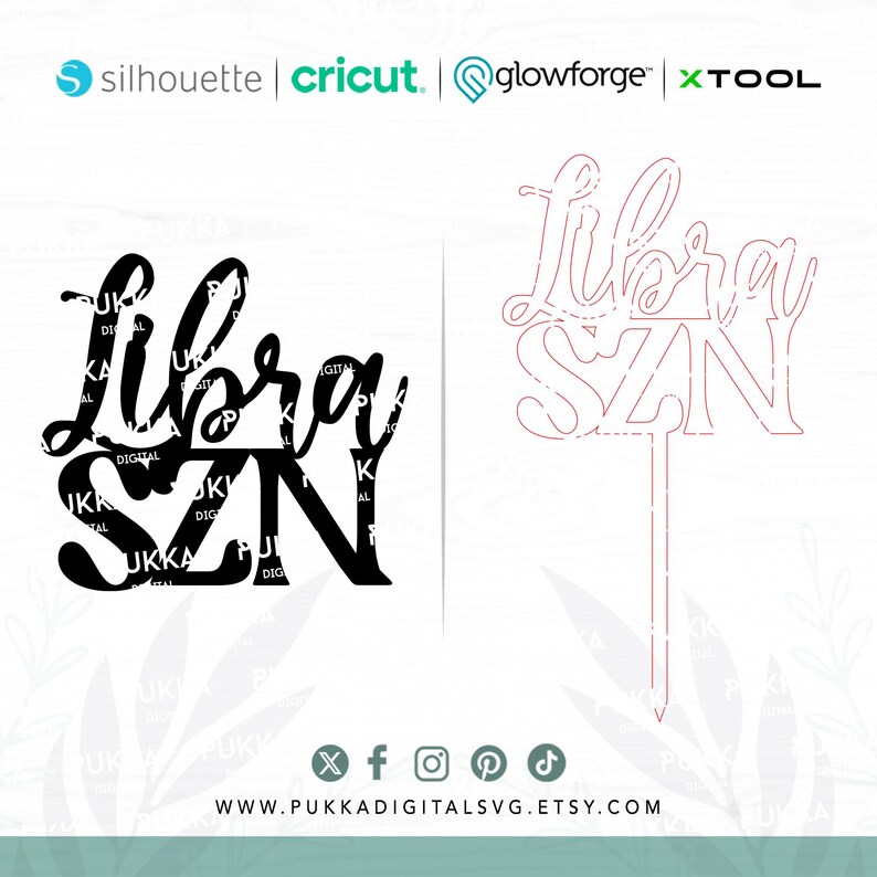 Libra SZN Zodiac Cake Topper Svg, Vintage Heart Charm, Astrology Decor ...