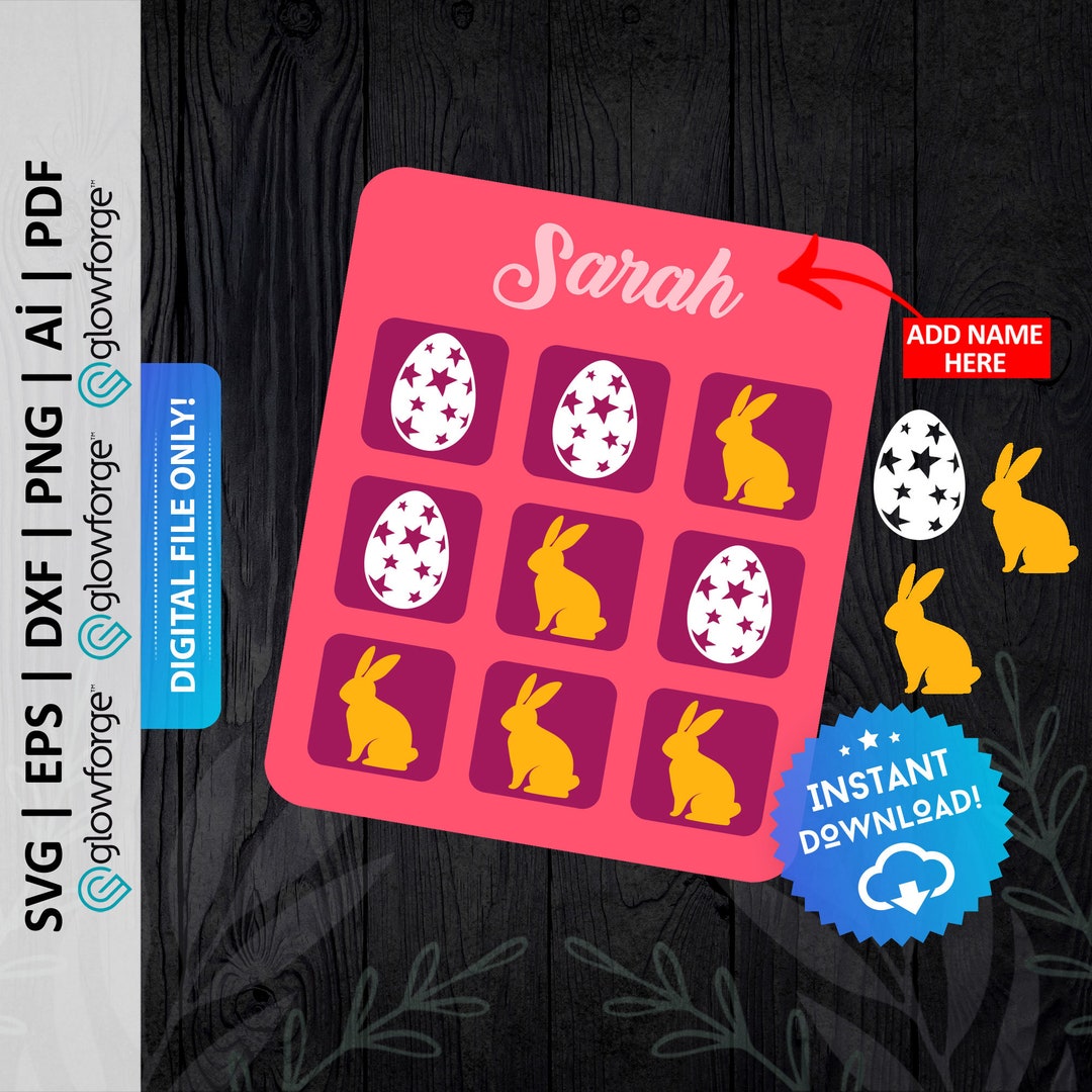 Easter Tic Tac Toe Game Svg, Happy Easter Bunny Svg, Eggs Svg ...