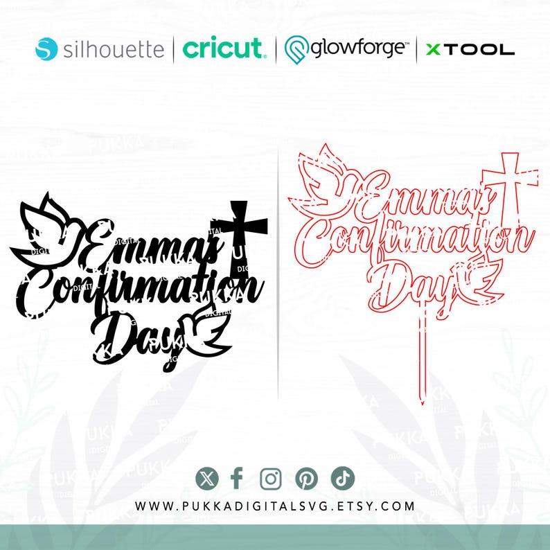 Custom Name Confirmation Day Cake Topper Svg, Religious Decor : Digital ...
