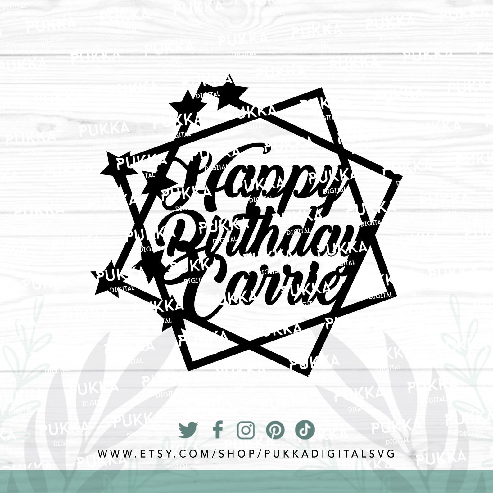 Personalized Cake Topper Star Svg Birthday Cake Square Decor - Etsy