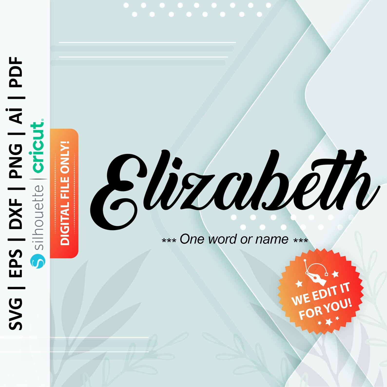 Custom Name Svg Custom Name Calligraphy Custom Name Cut - Etsy